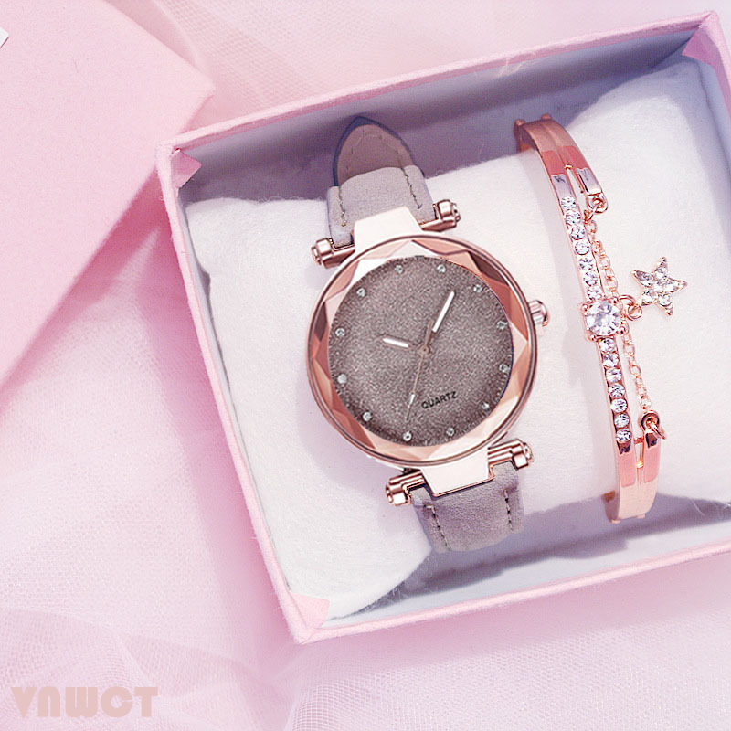 LooKeo Mall Simple & Elegant Design 2pcs set Women Rose Gold Watch ...