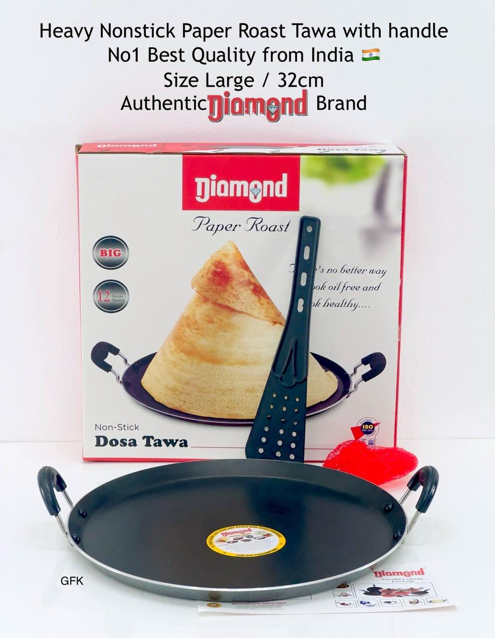 Premium Quality Large Nonstick Roti, Dosa Pan with Double Comfortable ...