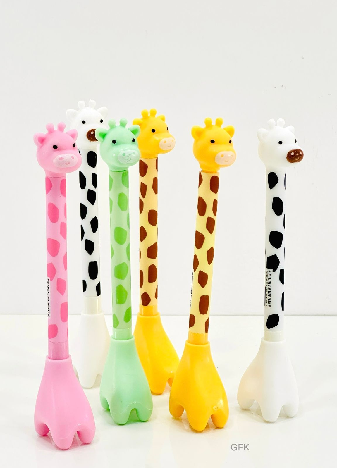 Buy 6 Pieces Giraffe Gel Pen Set/ Stand Type / Gel Pens