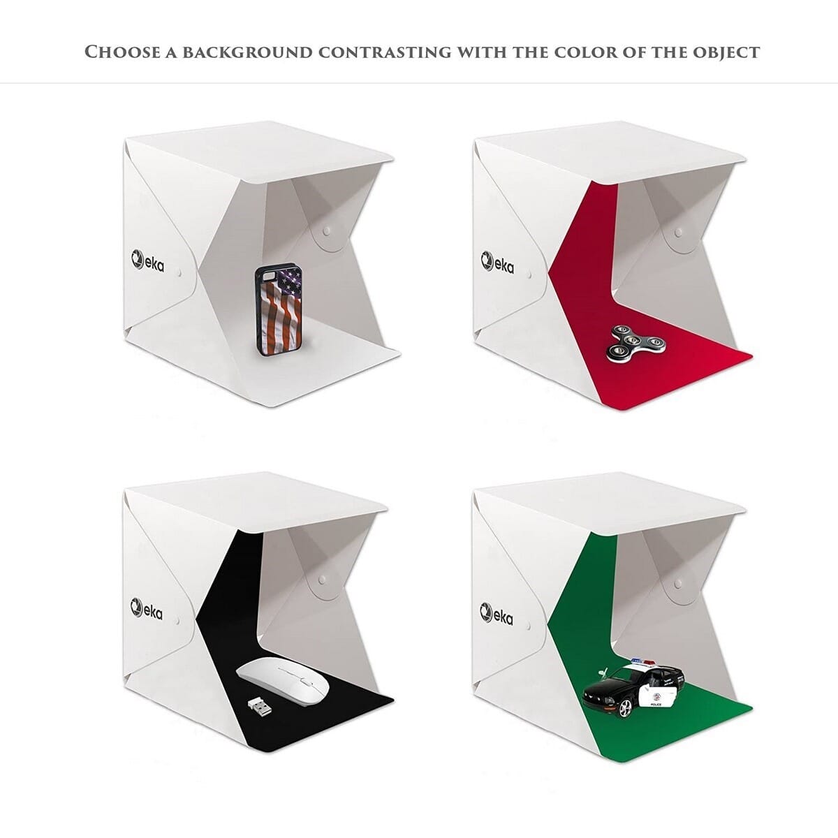 Foldable 23 cm Lightbox Mini Photo Studio, Portable Photography Cube ...