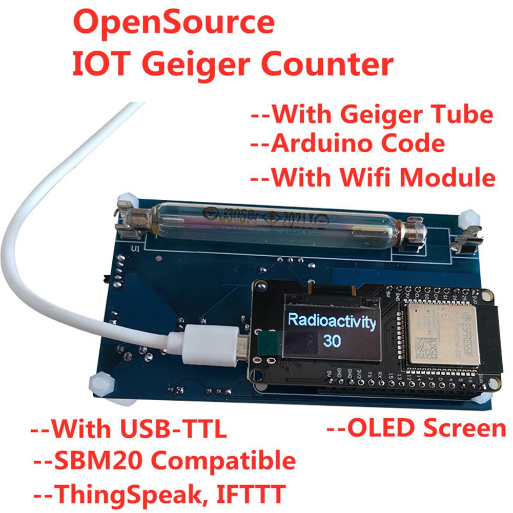 Internet of Things Geiger Counter Kit/Open Source/Nuclear Radiation Detector/Marble Tile ...
