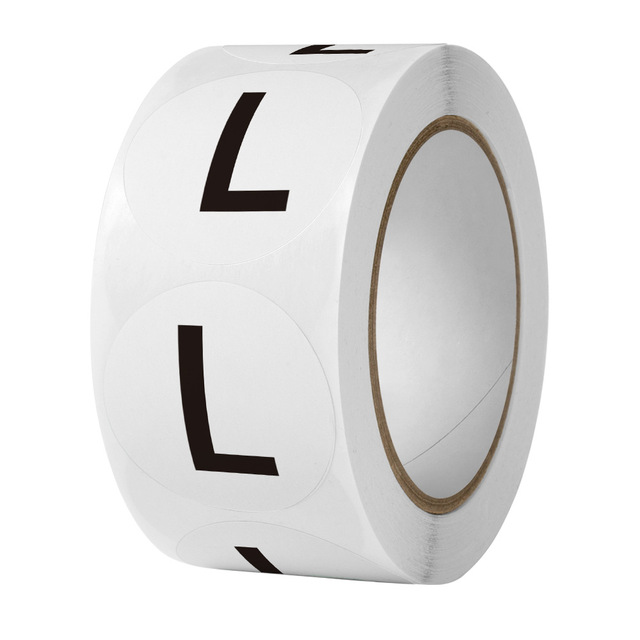 500pcs/roll Paper Self-Adhesive Size Labels For Clothing Garment Shoes ...