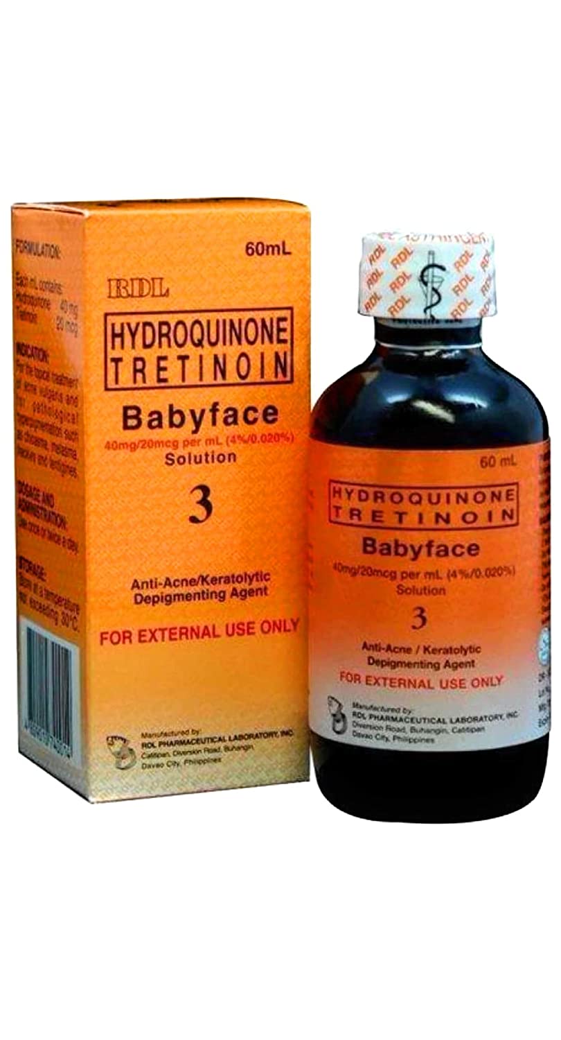 Rx RDL # 3 Hydroquinone Tretinoin Baby Face Solution 60ML rdl | Daraz.lk