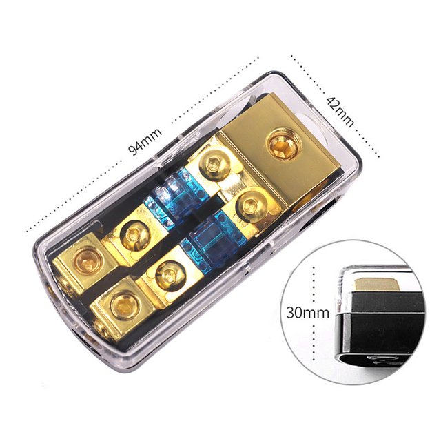Car Audio Distribution Fuse Block Mini Anl Fuse Box Holder Distribution Block 0 4gain 4 8gaout 2