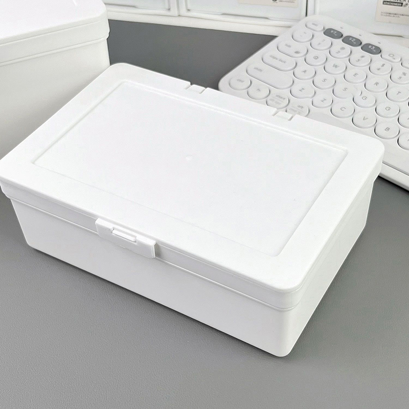 White Plastic Card Storage Box Kpop Idol Small Card Holder Photocard ...