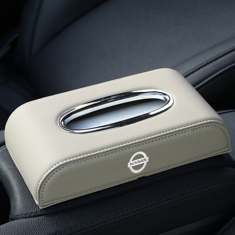 Nissan Premium Leather Car Tissue Box Vanette teana almera sylphy grand ...