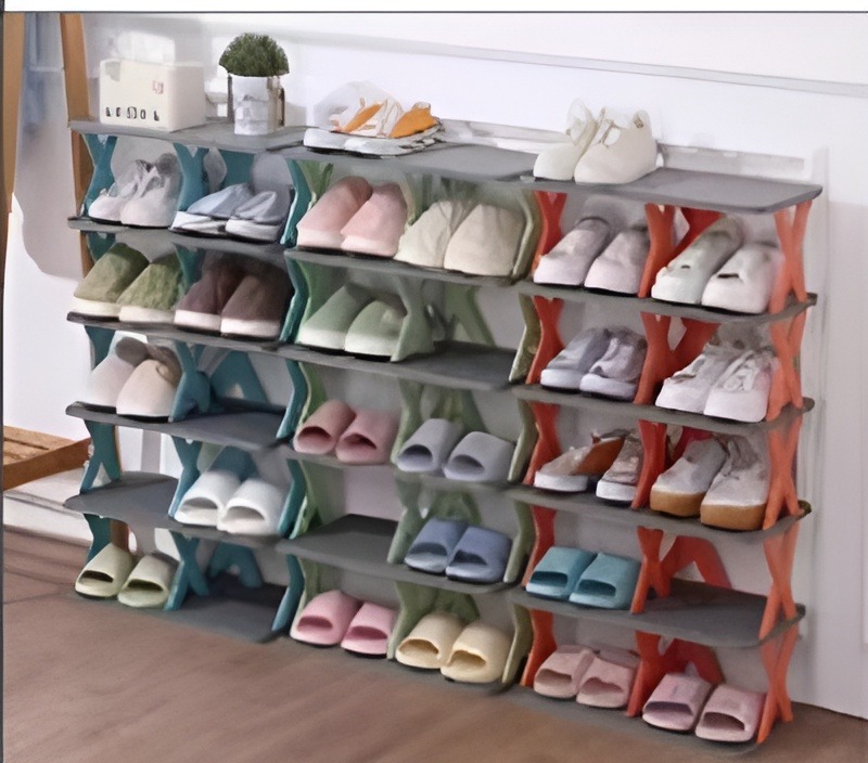 X Double Side 7 Layer Shoe Rack | Daraz.lk