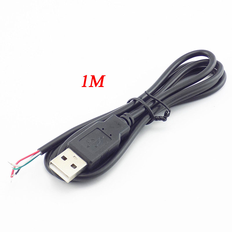 1M USB Cable 4 Pin 2 Pin Connector Male Female Wire Data Extension Cord ...