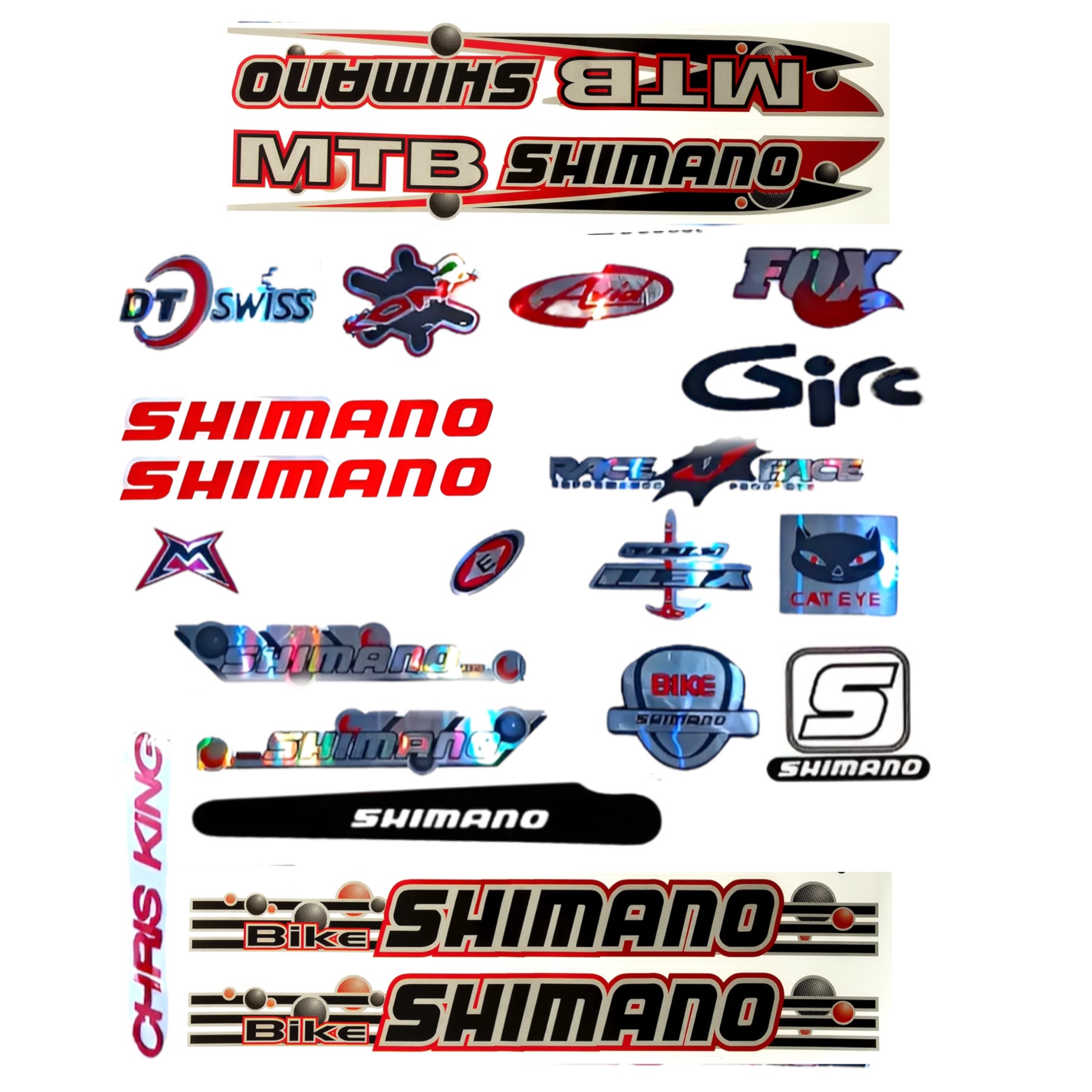 Shimano Sticker Pack, Bicycle Stickers, Original Type Shimano Bicycle ...