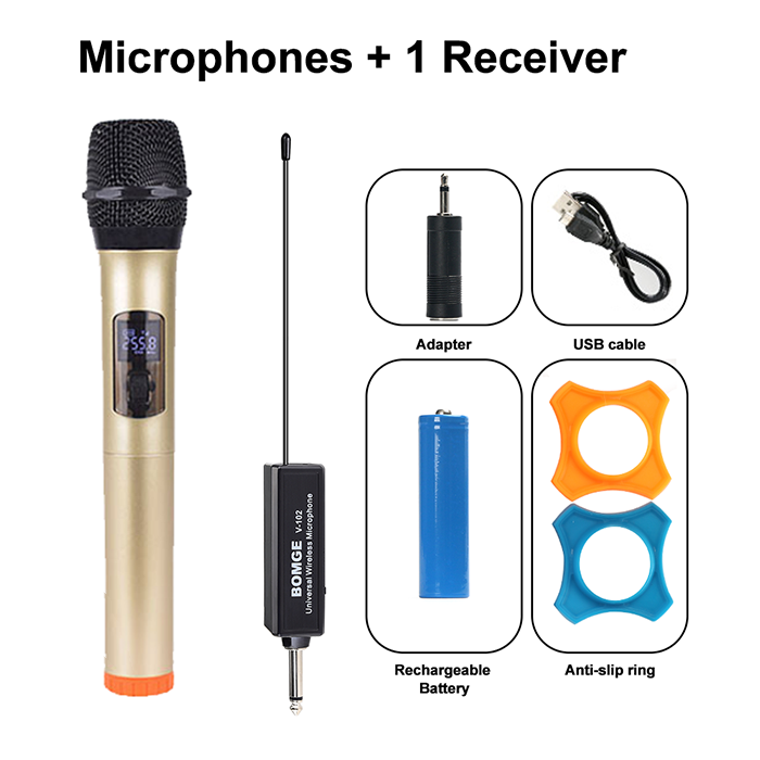 BOMGE Microphone System 2 Handheld Microphone DVD PC Microphone System ...