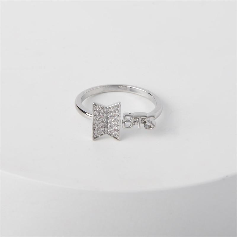 Kpop BTS Bangtan Boys Logo Adjustable Ring Women Accessories for ARMY ...