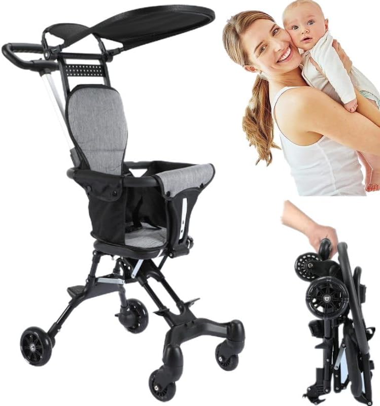 Baby Stroller Professional Foldable 4 Wheels Ergonomic Adjustable ...