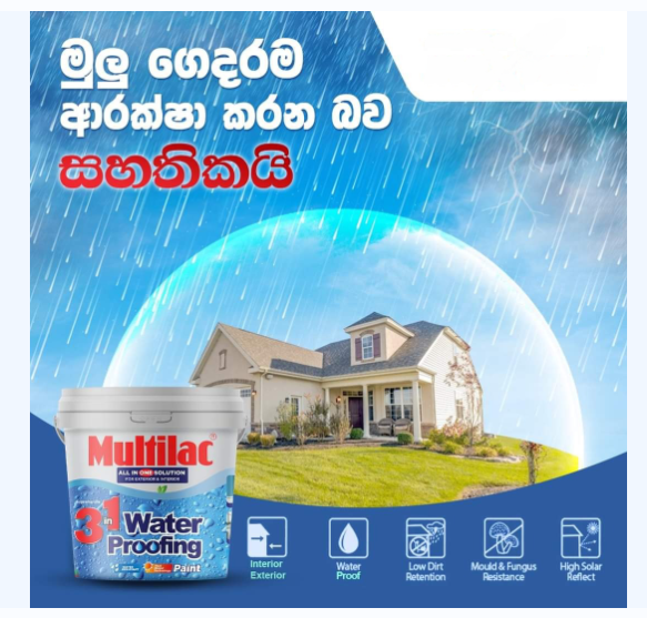 MULTILAC 3 IN 1 WATERPROOFING EMULSION Colours Paint | Daraz.lk