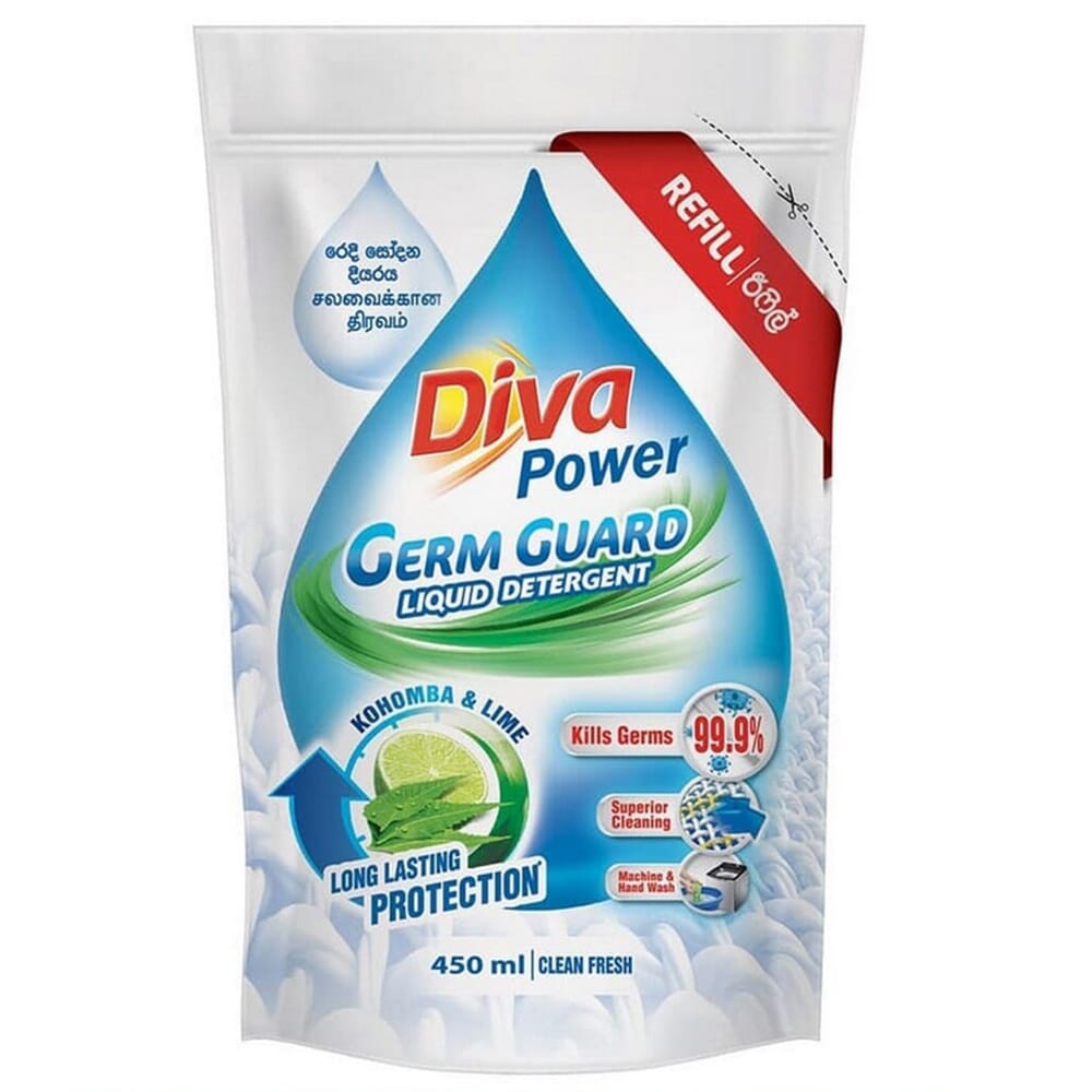 Diva Power Germ Guard Liquid Detergent Refill 450ml | Daraz.lk