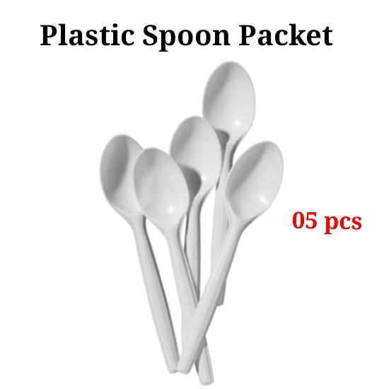 Plastic Disposable Spoon Packet For Parties -01Packet(05pcs) | Daraz.lk