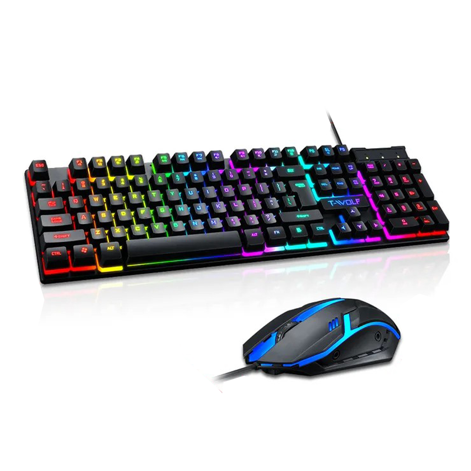 Limeide GTX-300 USB Wired Gaming Keyboard & Mouse Standard 104 Keys ...