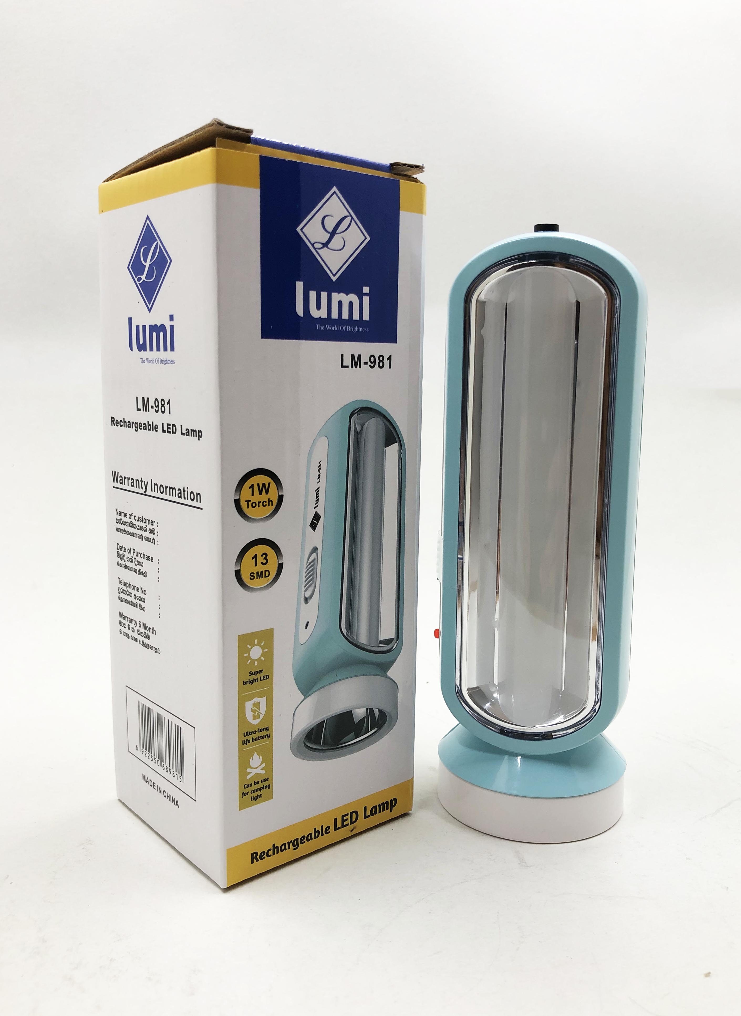 Lumi LM 981 Rechargeable LED Torch & Lamp 1w | Daraz.lk