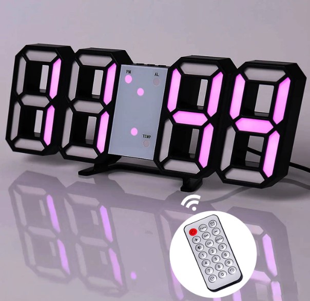 3D LED Digital Wall Clock 719262 | Daraz.lk