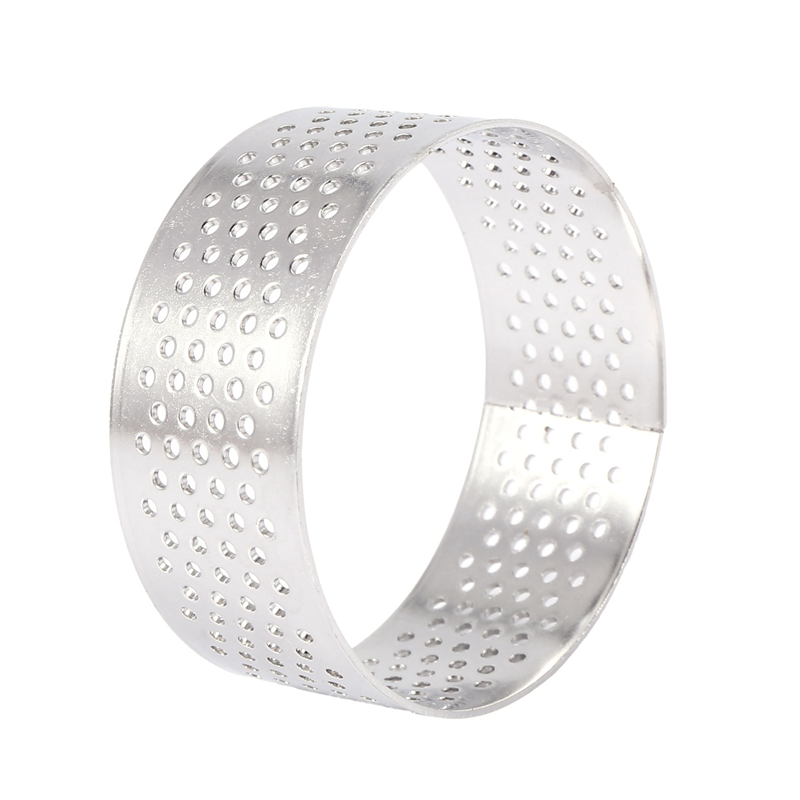 100 Pack 5cm Stainless Steel Tart Ring, Heat-Resistant Perforated Cake ...