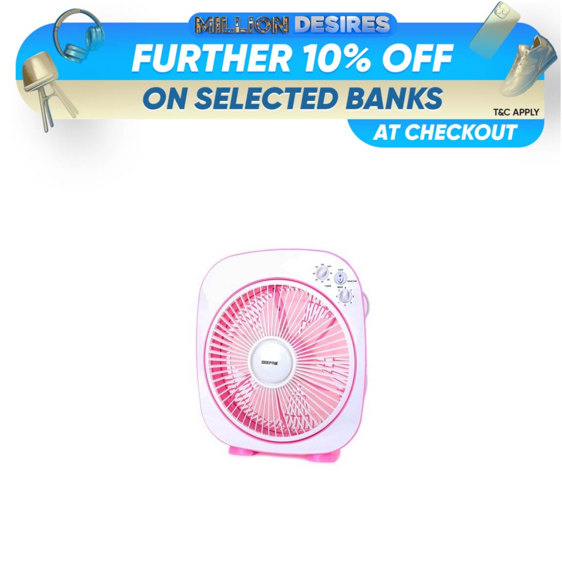 Geepas 12 Inches Box Table Fan - GF926 | Daraz.lk