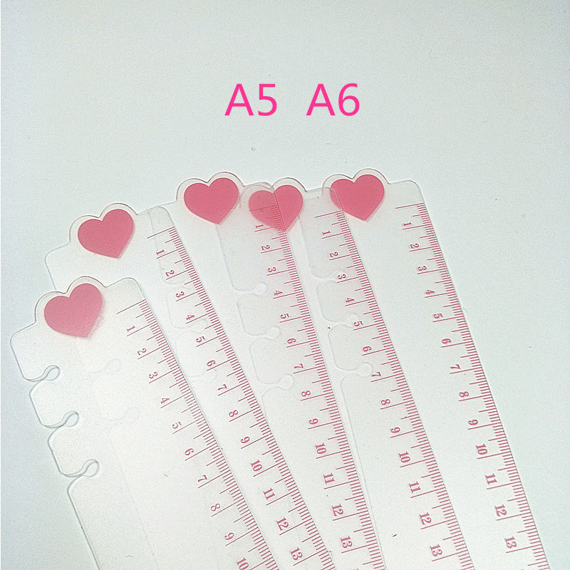 Ruler A5 A6 Love Frosted Planner Agenda Dokibook For 6 Holes Loose Leaf ...