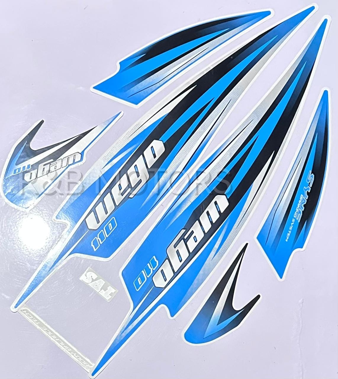 Tvs Wego Blue Bike Blue Sticker Full Kit | Daraz.lk