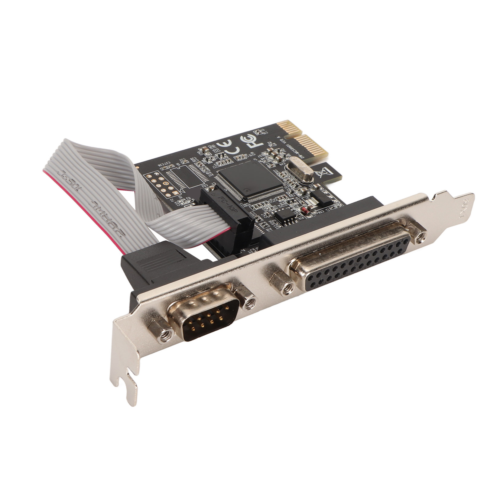 PCIe To RS232 Expansion Card 2.5Gbps 9pin Serial 25pin Parallel Port ...