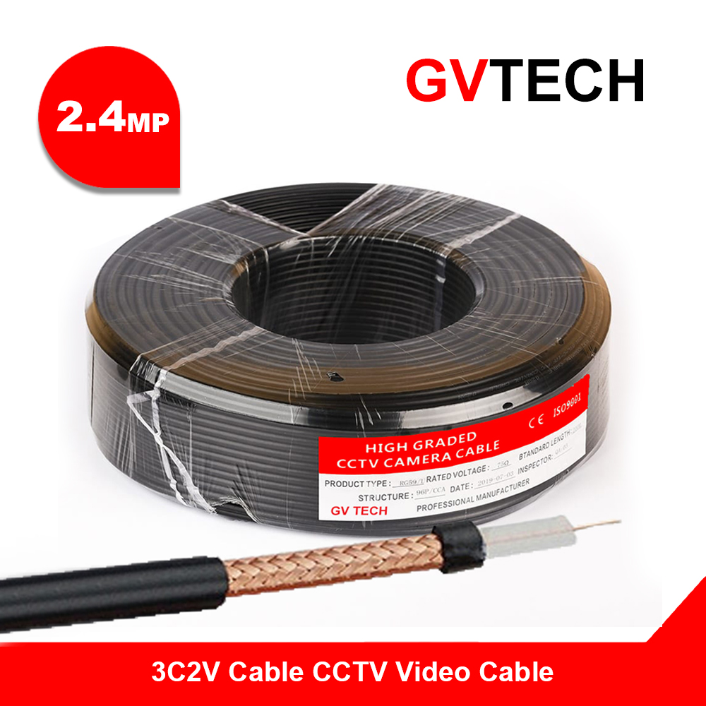 3C2V Cable CCTV Video Cable 100m Copper Mix | Daraz.lk