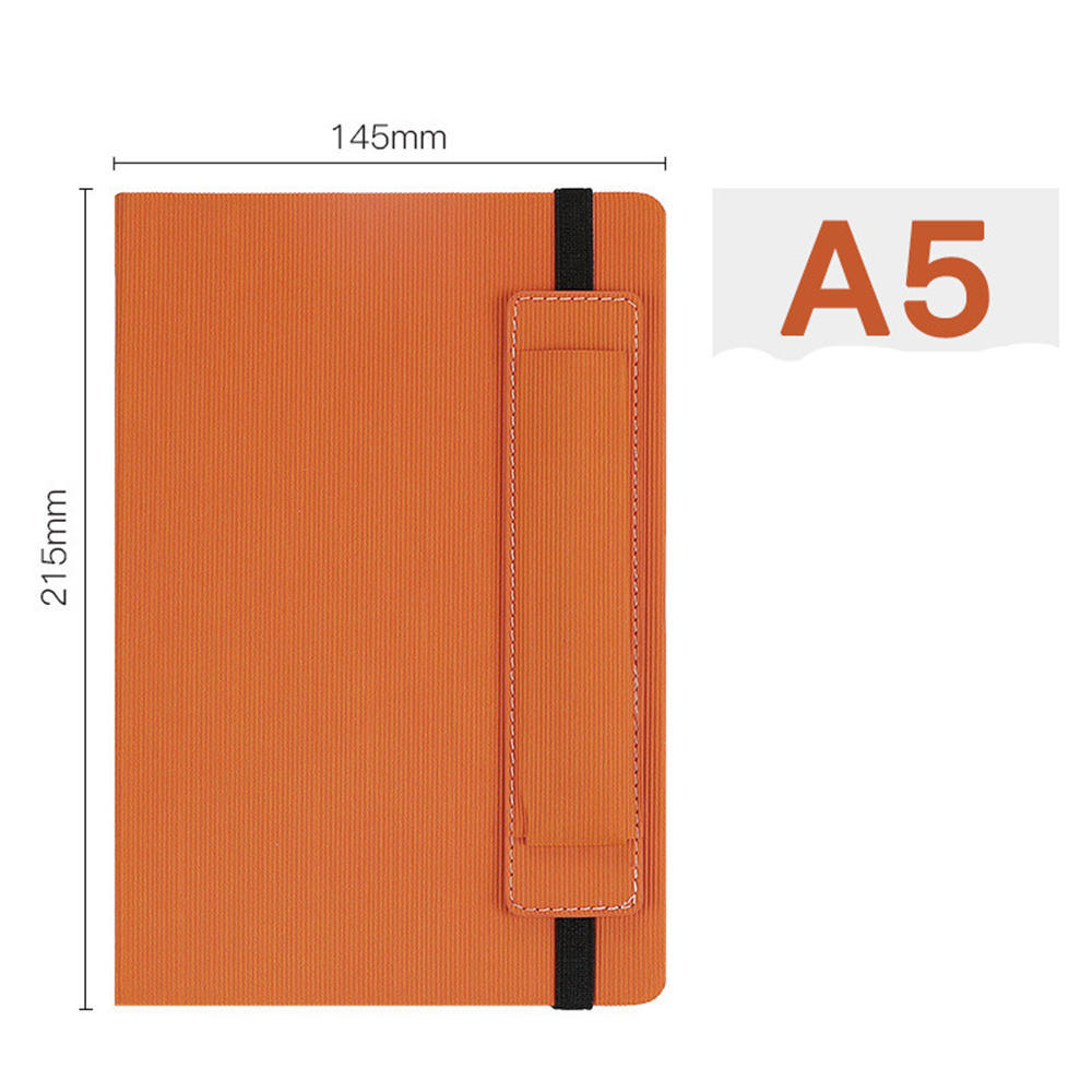 A5 Elastic Strap Notebooks Journals Diary Notebook Leather Students ...