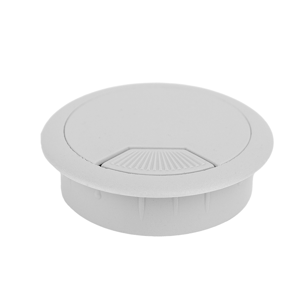 50/60MM Desk Table Plastic Cable Hole Cover PC Computer Desk Round Wire ...