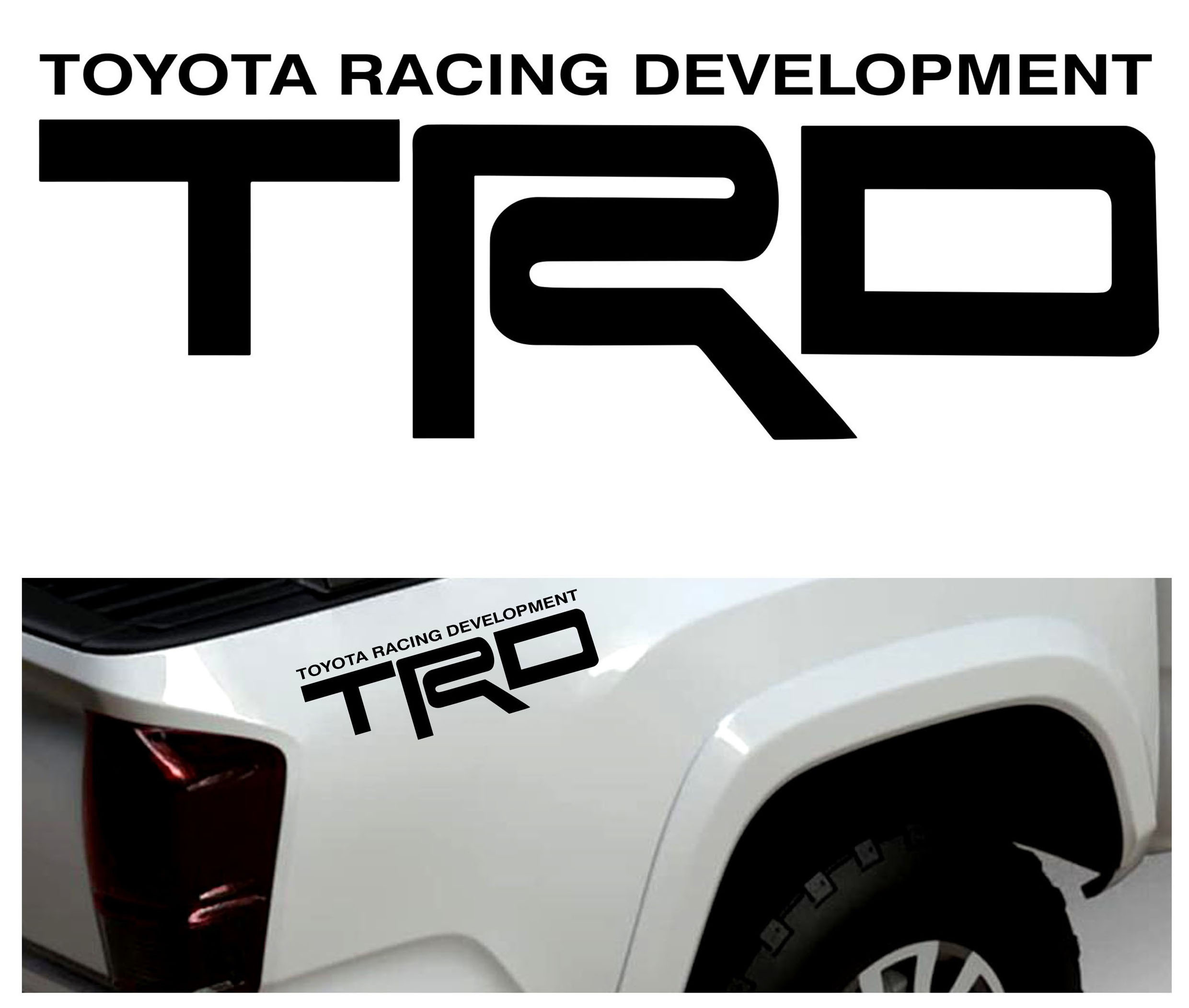 2pc 10x4 in – TRD Vehicle Stickers For Car Van Motor Bike Three Wheeler ...