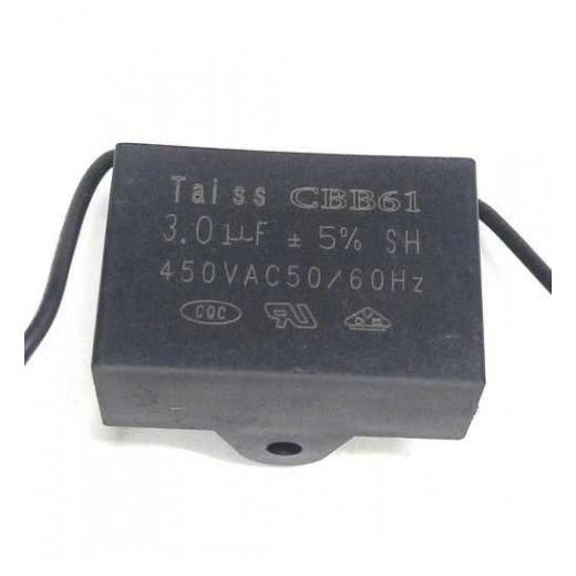 Fan Capacitor Condenser 3 uf 450VAC wire and clip type | Daraz.lk
