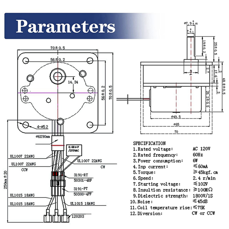 2.4 RPM Feed Motor for Most Stoves 812-4421 812-4420 PH-4421 for -Fire ...