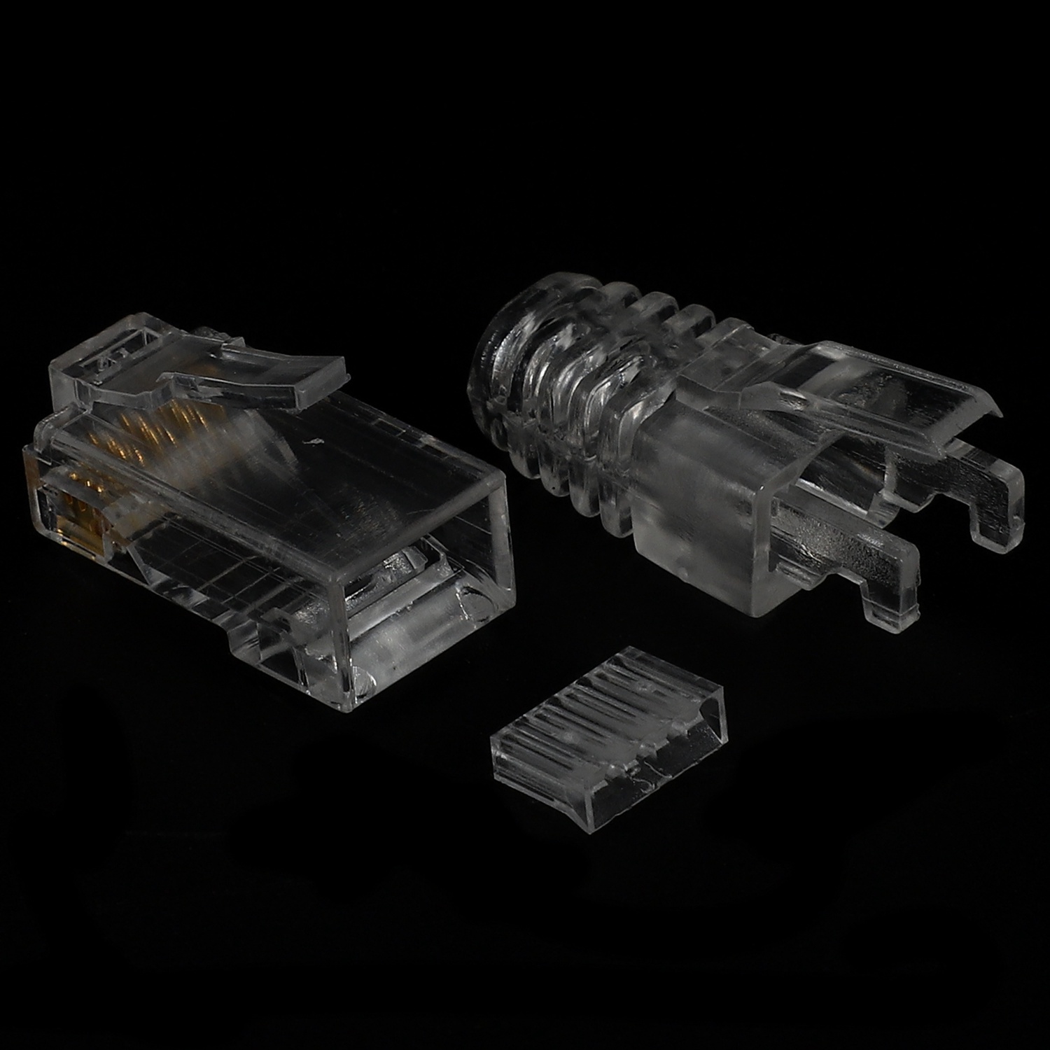 100Pcs Cat6 RJ45 Connector UTP Cable Ethernet Jack 8P8C Network 6 ...