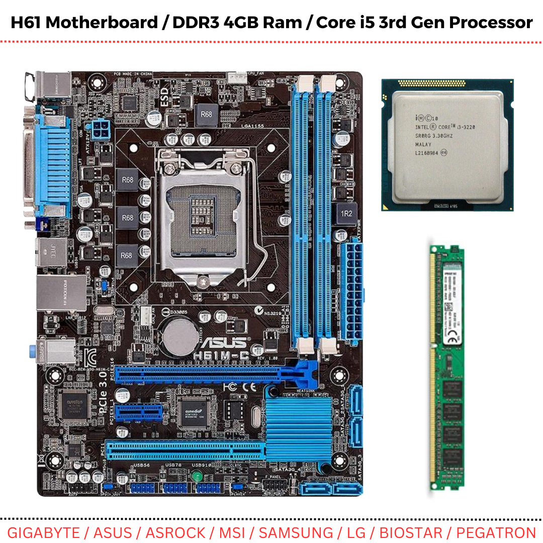 Core I5 3rd Gen Combo Pack | H61 3rd Gen Motherboard / I5 3rd Gen ...