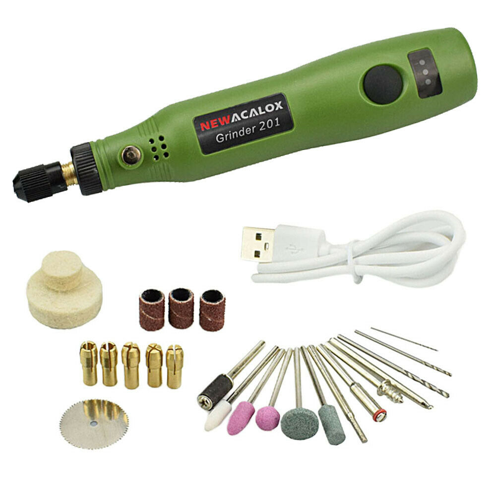 10W Hobby Craft Mini Drill Grinder Rotary Tool Set Modeling Polishing ...