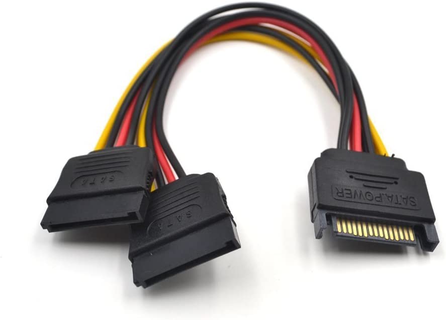 15 Pin SATA to Dual SATA Power Y Splitter Cable for Hard Drive HDD SSD | Daraz.lk