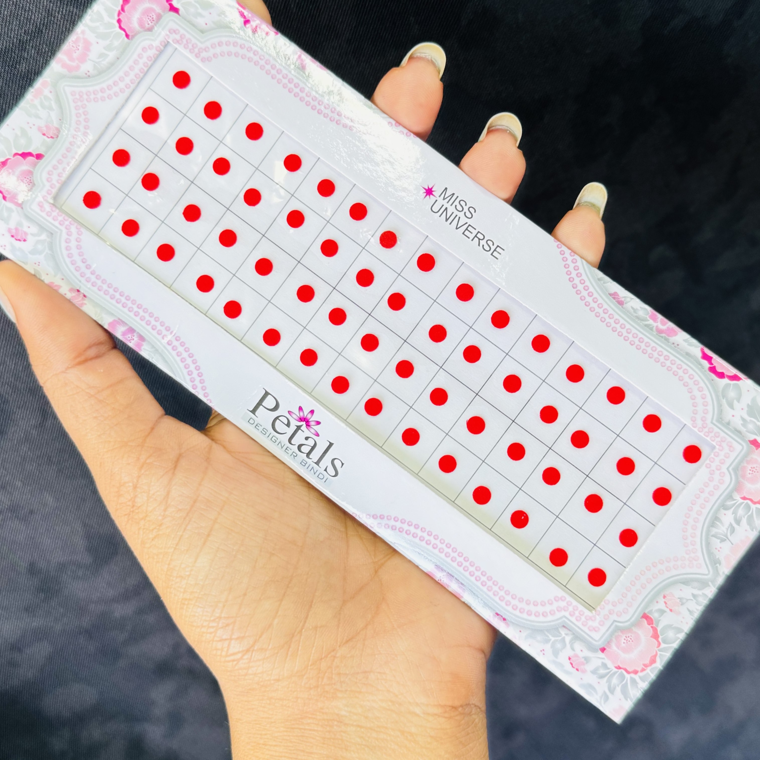 ESH RED color Simple Plain small Round Pottu Forehead, Kumkum Self ...