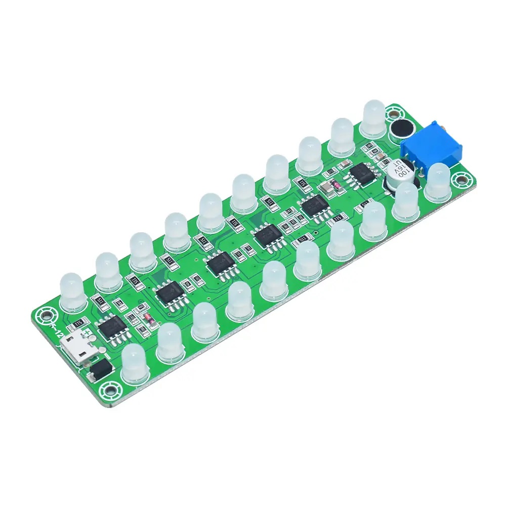 10x2 LED Sound Spectrum Lamp Kit, LED Sound Level Meter Music Sound ...