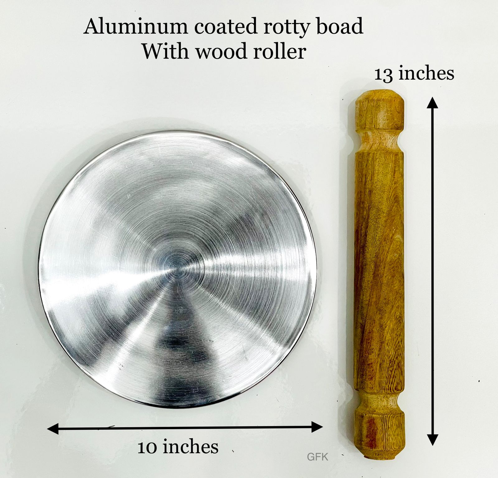Aluminium Insulated Chapati / Roti Board With Rolling Pin | Daraz.lk