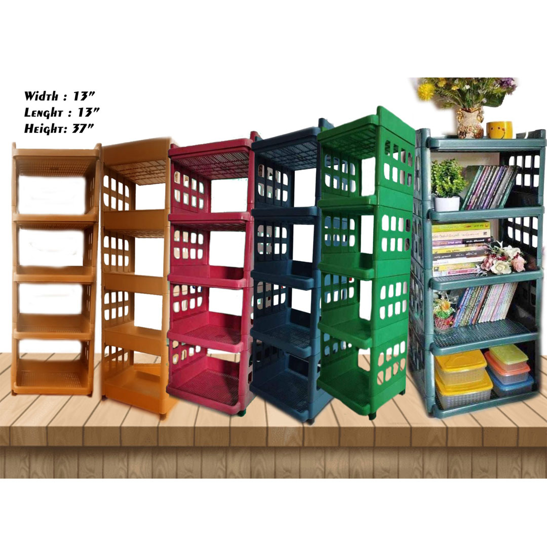 5 Layer Storage Rack, Book Shelf, Storage Rack for Home, Plastic Racks ...