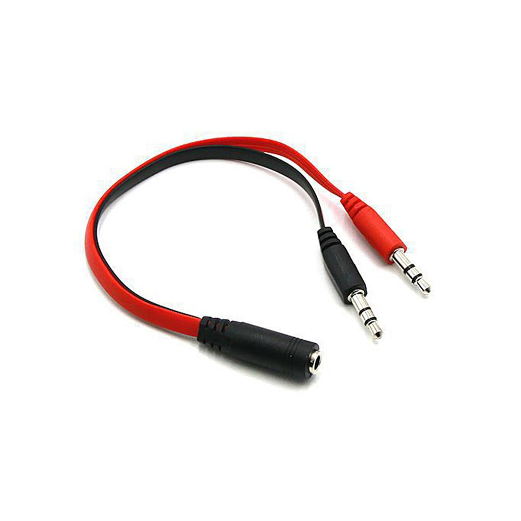3.5mm Audio Y Splitter Cable 3.5mm AUX female to 2x3.5mm Male Headset ...
