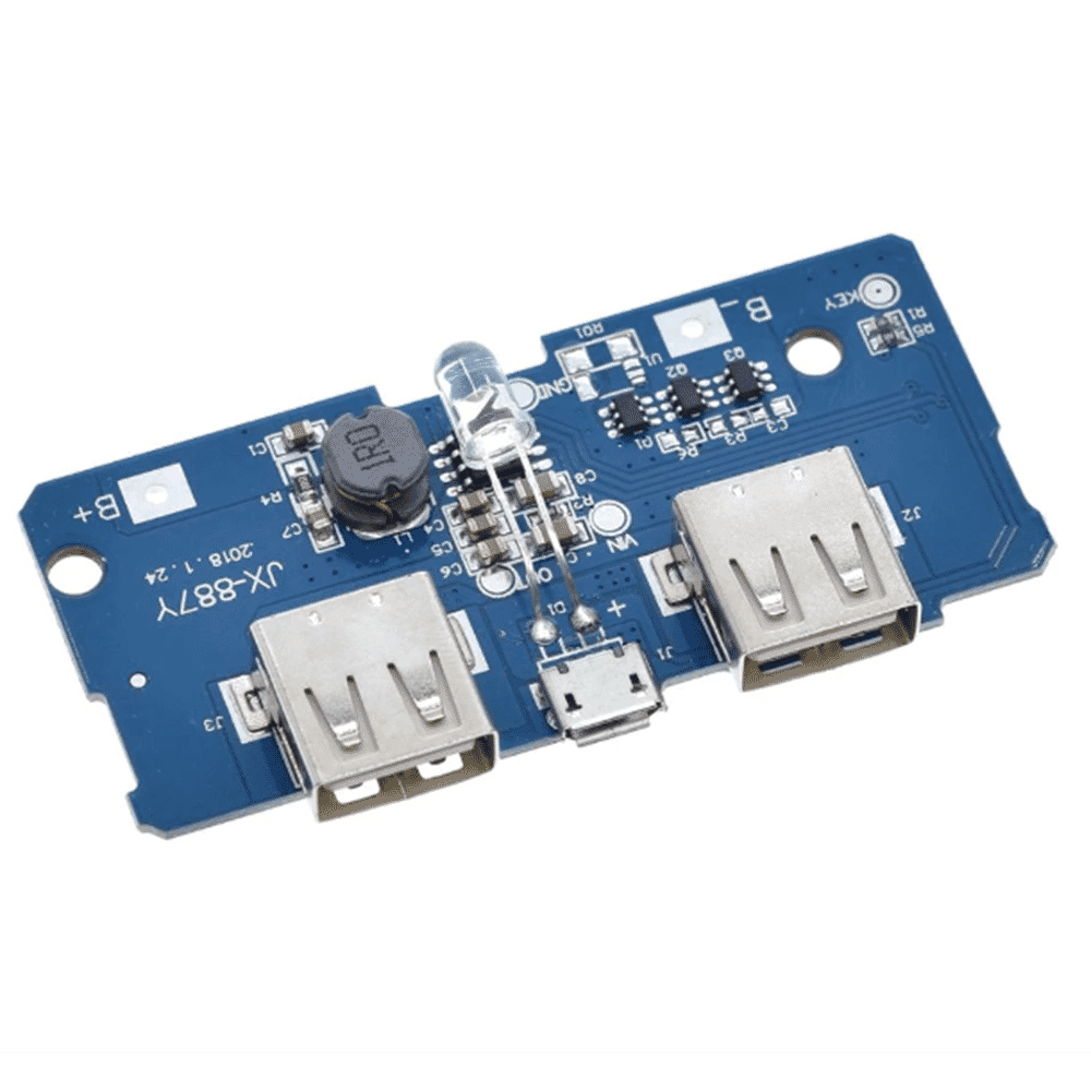 Dual Micro USB 3.7V to 5V 2A Boost Mobile Power Bank DIY 18650 Lithium ...