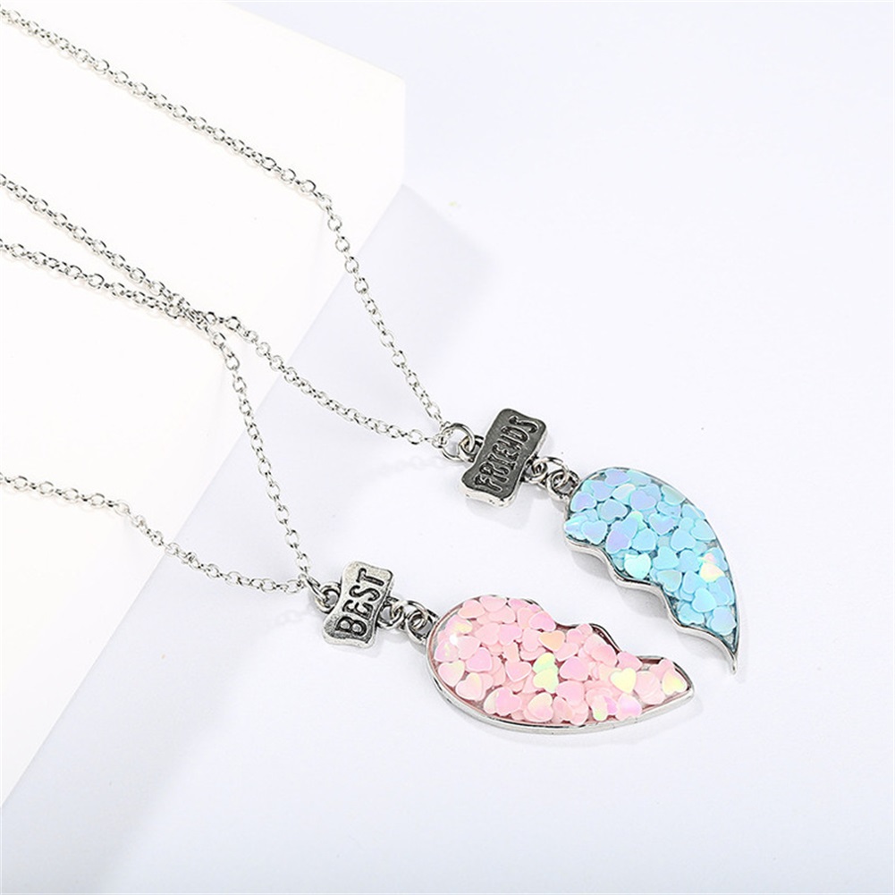 bellylady 2pcs/set Best Friends Girls Friendship Pendant Necklace BFF ...