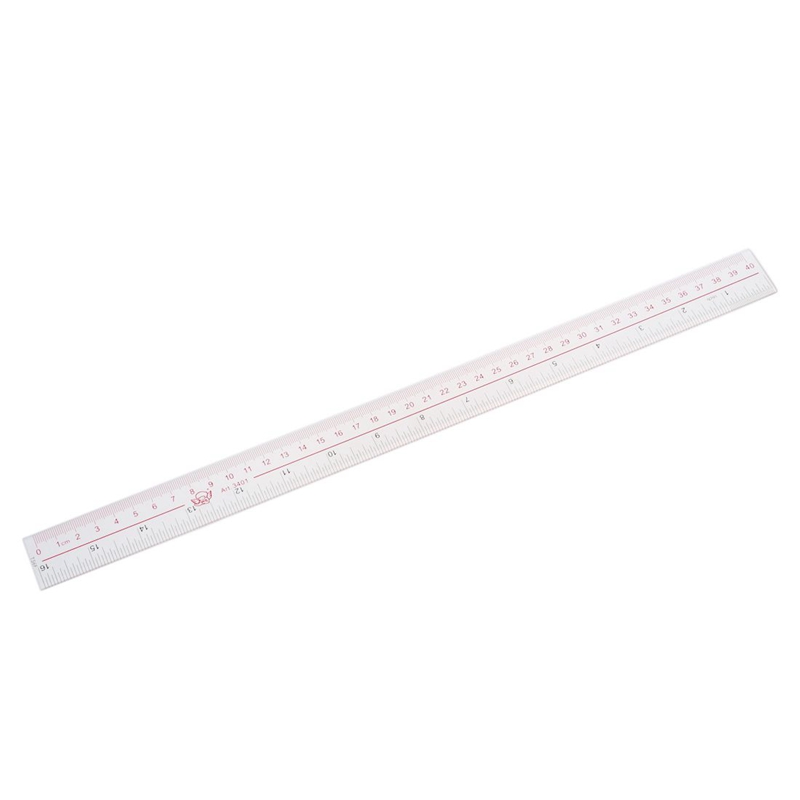 40cm 16 Inches Length Measure Clear Plastic Straight Edge Ruler | Daraz.lk
