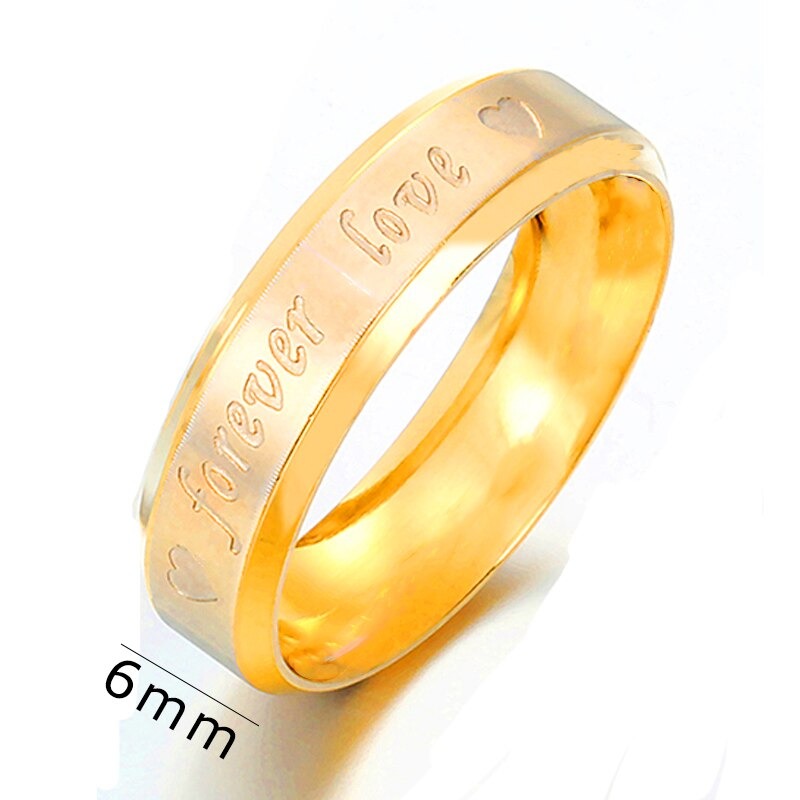 Forever Love 18K Gold Plated Couple Rings | Daraz.lk
