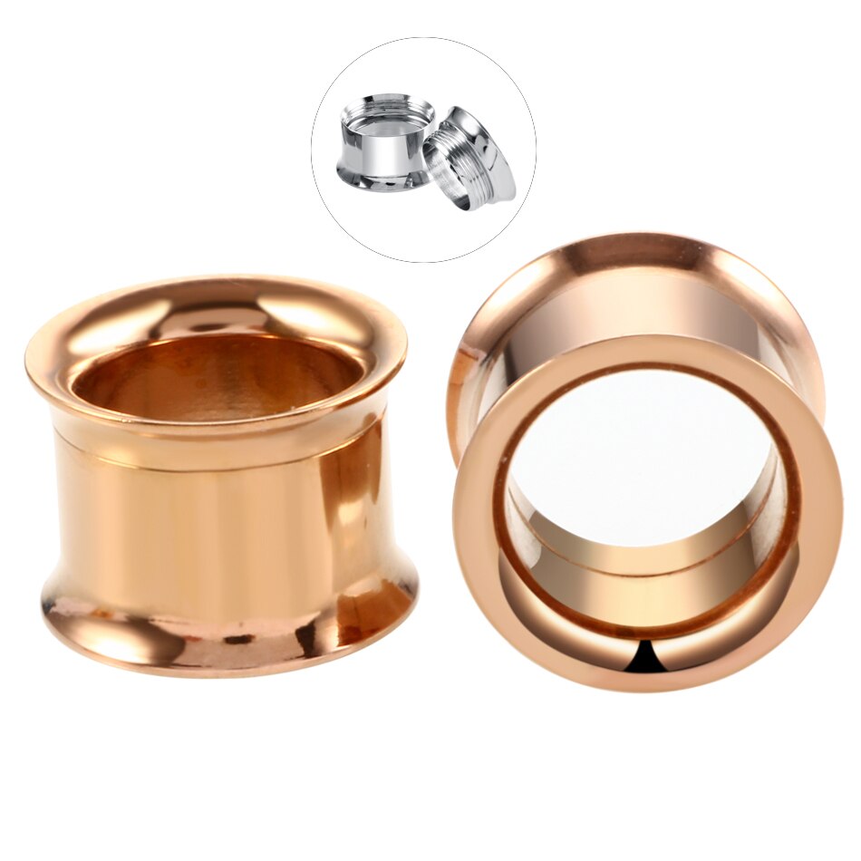2pcs/lot Steel Ear Plugs Tunnel Flesh Gauges Tunnels Ear Expander ...