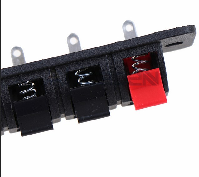 4 position Connector Terminal Push in Jack Spring Load Audio Speaker ...