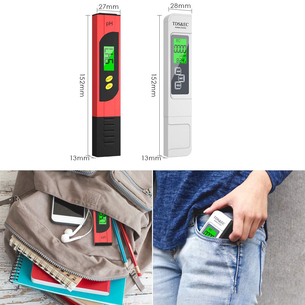 PH Meter 4 in 1 Pool Thermometer Water Tester, Digital PH Meter with ...