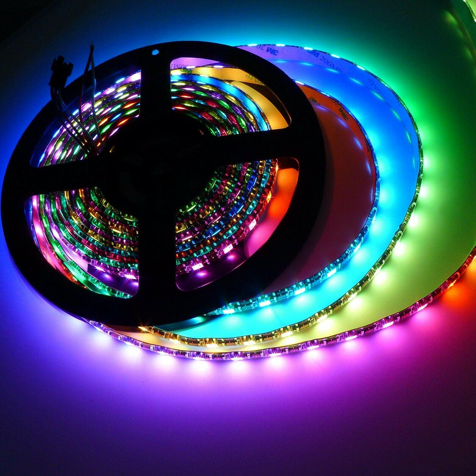 Pixel LED Strip WS2812B Individually Addressable Waterproof IP65 5V DC 5050 LED Flexible 5 meter ...